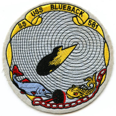 Large Circa 1980s USN USS Blueback (SS-581) Submarine Pocket Patch