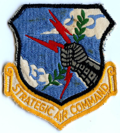 Circa 1960 USAF Strategic Air Command Jacket Patch Embroidered on Twill