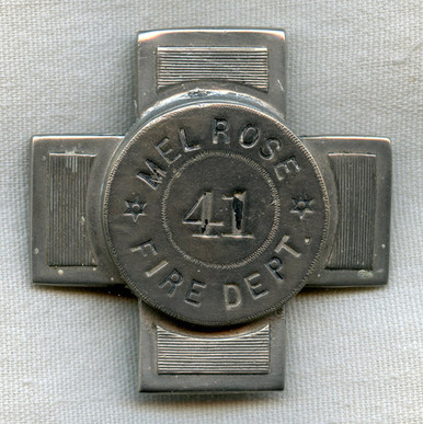 Circa 1900 Melrose, Massachusetts Fire Department Badge NO LONGER AVAILABLE