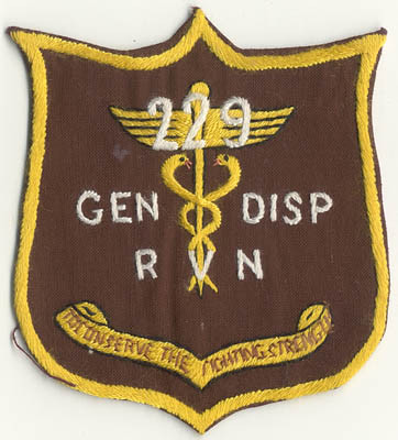 Vietnam 229th General Medical Dispensary RVN Pocket Patch