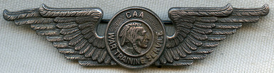 Nice WWII CAA Civil Aeronautics Administration WTS War Training Service ...