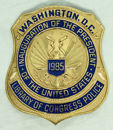 Rare #'d 1985 Library of Congress Police Ronald Reagan Inauguration ...