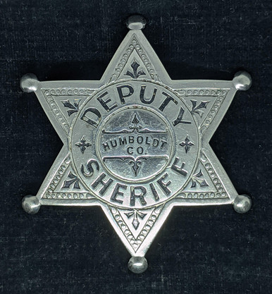 Great Ca 1900s Humboldt Co CA Deputy 6 Pt Star Baseball Badge by ...