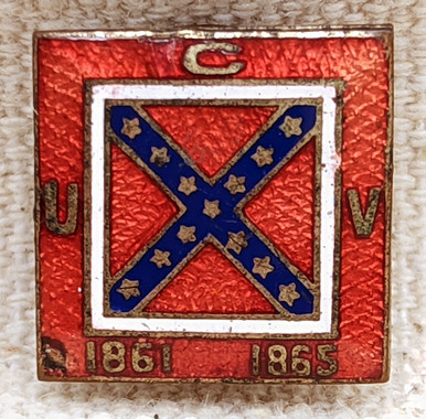 Beautiful 1890s UCV United Confederate Veterans Stars & Bars Battle ...