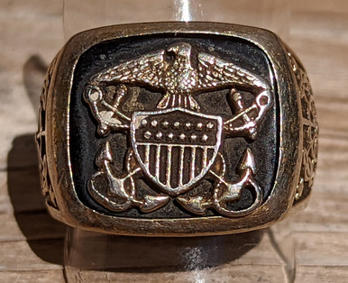 Salty Vintage 1990s-2000s US Navy Officer Ring in 925 Silver by ...