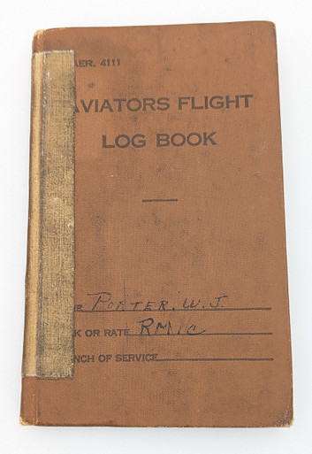 WWII USN Air Crew Log Book of Riggers Mate 1st Class W. J. Porter ...
