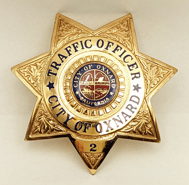 Beautiful Late 1960s Oxnard CA Traffic Officer Badge #2 by Entenmann ...