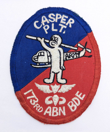 Nice VN Made Emb Hand Made LARGE 173rd Airborne Casper Platoon Pocket ...