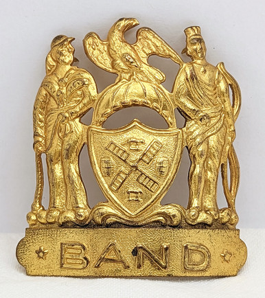 Ext Rare 1920s - 30s NYPD Band Member Hat Badge in Gold Plated Brass ...