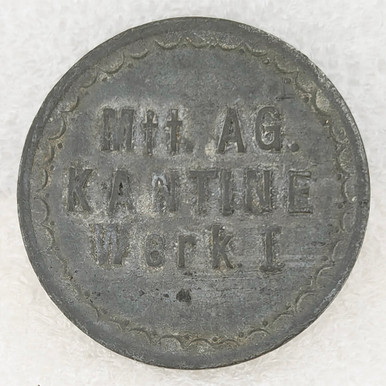 WWII Messerschmitt 1/2 Ltr Beer Kantine Token from WWI in Burgau by ...