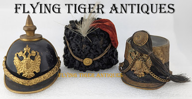 Fabulous 1890s Group of 3 Miniature Austrian Military Officers' Helmets ...