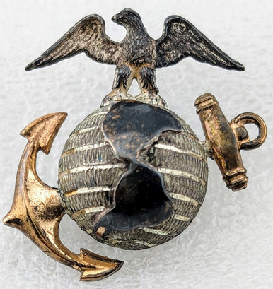 Gorgeous ca 1910 USMC Officer Dress EGA in Solid Silver & Gold with ...