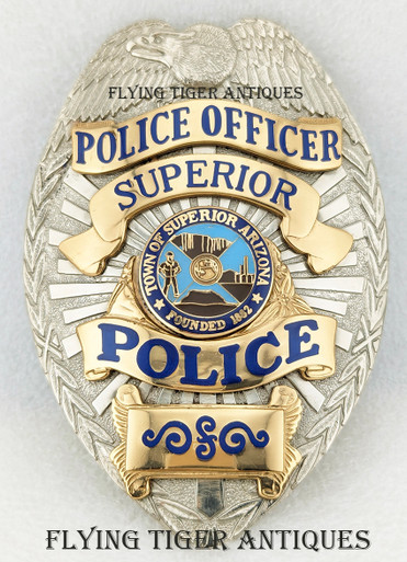 Mid-Late 1990's Superior Arizona Police Officer Badge by TCI