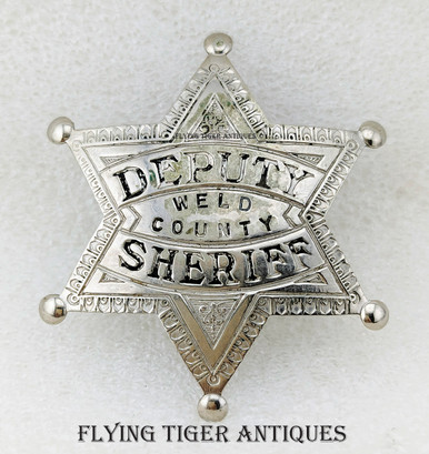 Great Old West 1910s-1920s Weld Co Colorado Deputy Sheriff Badge by ...