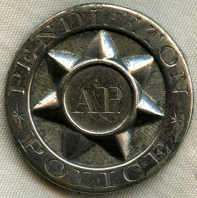 Wonderful Old Pendleton Police Badge OREGON? 1870's? 80's? 90's ...