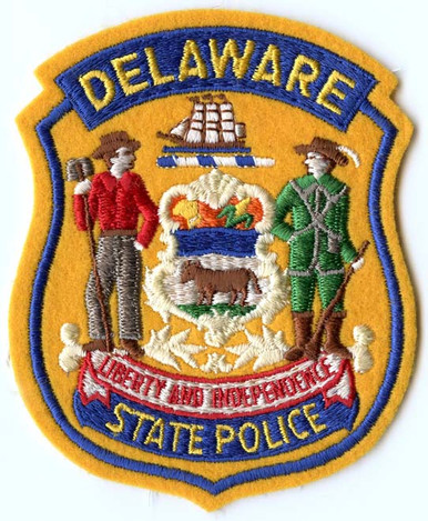 1960's Delaware State Police Patch on Wool Felt - Flying Tiger Antiques ...