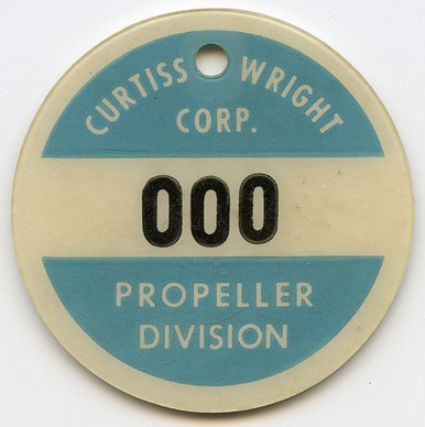 Cool WWII Era Curtiss Wright Corp. Propeller Division Celluloid Visitor ...