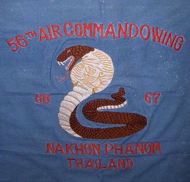 Framed Vietnam War Era USAF 56th Air Commando Wing Embroidered Wall ...