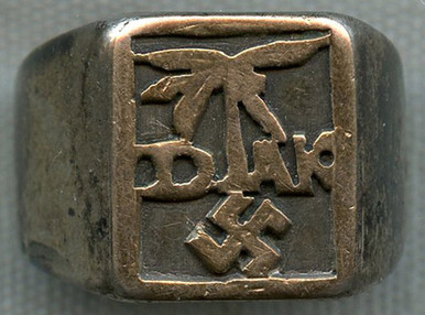 Extremely Rare Early WWII DAK Deutsche Afrika Korps Ring in Silver and ...