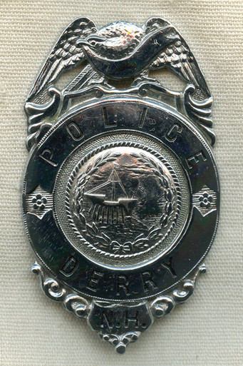 Nice Old 1930s-1940s Derry, New Hampshire Police Badge - Flying Tiger ...