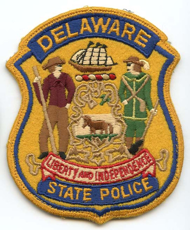 1960s Delaware State Police Patch on Wool Felt Small - Flying Tiger ...