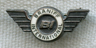 1960s Sterling Braniff International Airways Service Lapel Pin - Flying ...