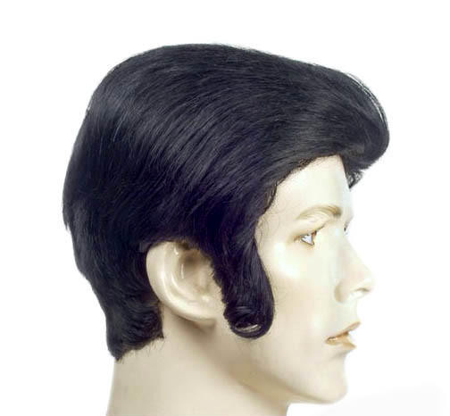 Deluxe Human Hair Elvis Presley Costume Wig - Black