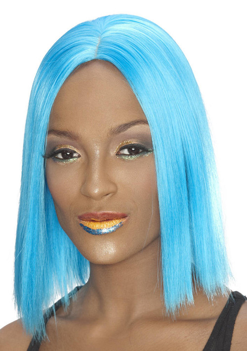 Bright Blue anime/ cosplay costume wig