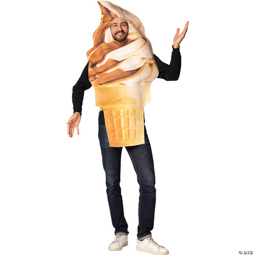 Get Real Soft serve Ice Cream Cone Adult Costume - City Costume Wigs