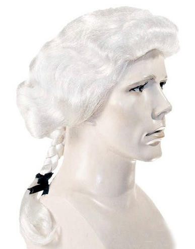 George Washington Colonial Costume Wig – White