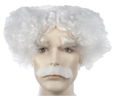 Mark Twain/ Albert Einstein Wig, Eyebrow, Mustache Set - City Costume Wigs