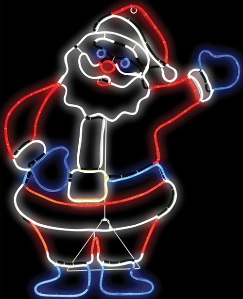 Gemmy Santa "Light Glo" Led Neon Sign On Sale!