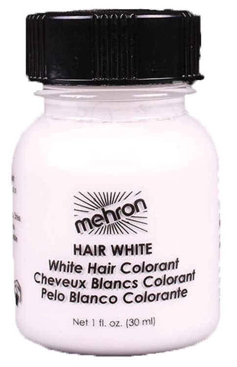 Mehron Hair White 1oz Plastic Bottle On Sale!