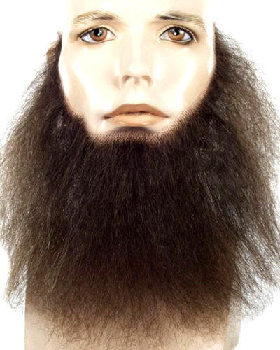 Human Hair 8 Inch Full and Wavy Beard - City Costume Wigs