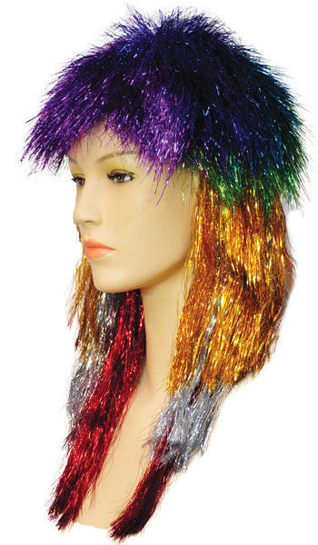 Long Tinsel Foil Costume Wig - City Costume Wigs