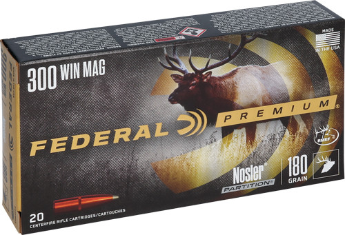Federal P300WD2 Premium Nosler Partition 180 Grain .300 Winchester Mag ...