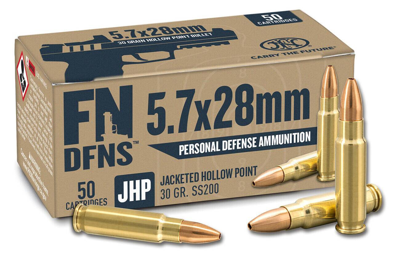 FN 10700030 Personal Defense Jacketed Hollow Point 30 Grain 5.7x28mm FN ...