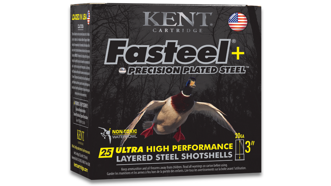 Kent Cartridge 20 Gauge K203FSP282X4 Fasteel + Waterfowl 3" 1oz 2x4 ...