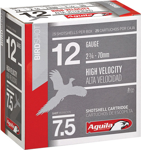 Aguila Birdshot High Velocity 12 Gauge 2.75inch 1-1/4oz 7.5 Shot at ...