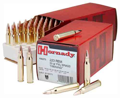 Hornady 80275 Custom Full Metal Jacket Boat Tail FMJBT 55 Grain .223 ...