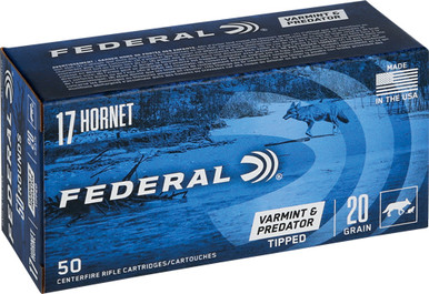 Federal American Eagle Varmint & Predator Ammo 17 Hornet 20 gr. TVP 50 ...
