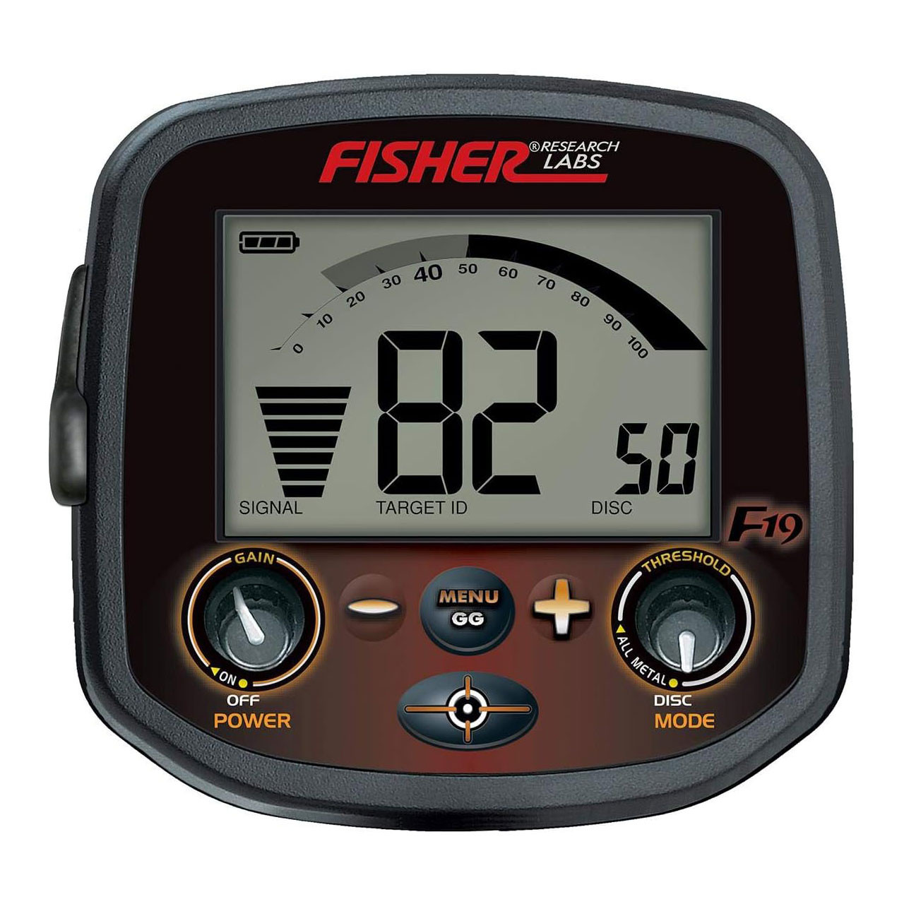 Fisher F19 Metal Detector with 5x10" Elliptical DD Coil