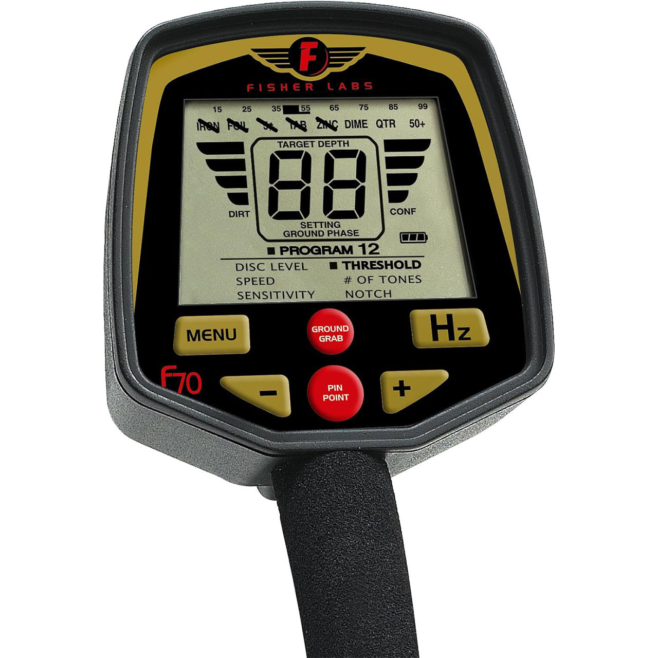 The Fisher F70 Metal Detector with 10" Concentric Coil
