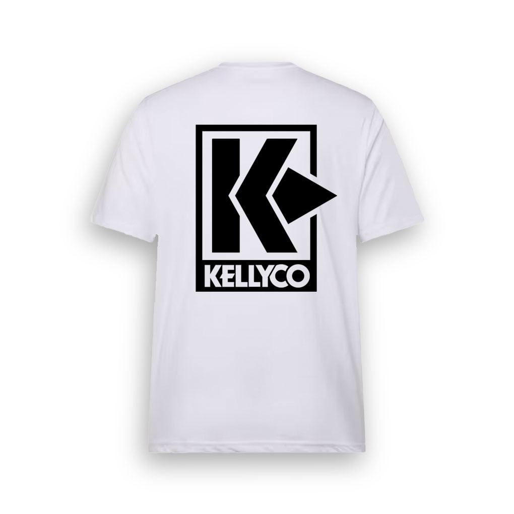 Kellyco Black Logo on White T-Shirt