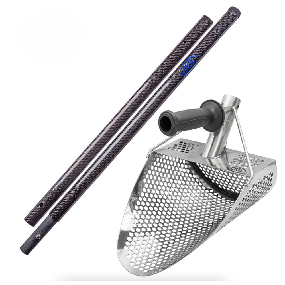 CKG 11x8" Stainless Steel Sand Scoop Bundle for Metal Detecting by Kellyco