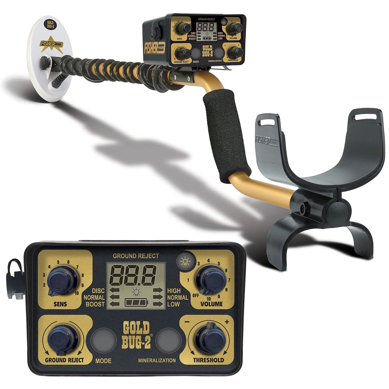 Fisher Gold Bug Pro - 2 Coil Combo Metal Detector by Kellyco