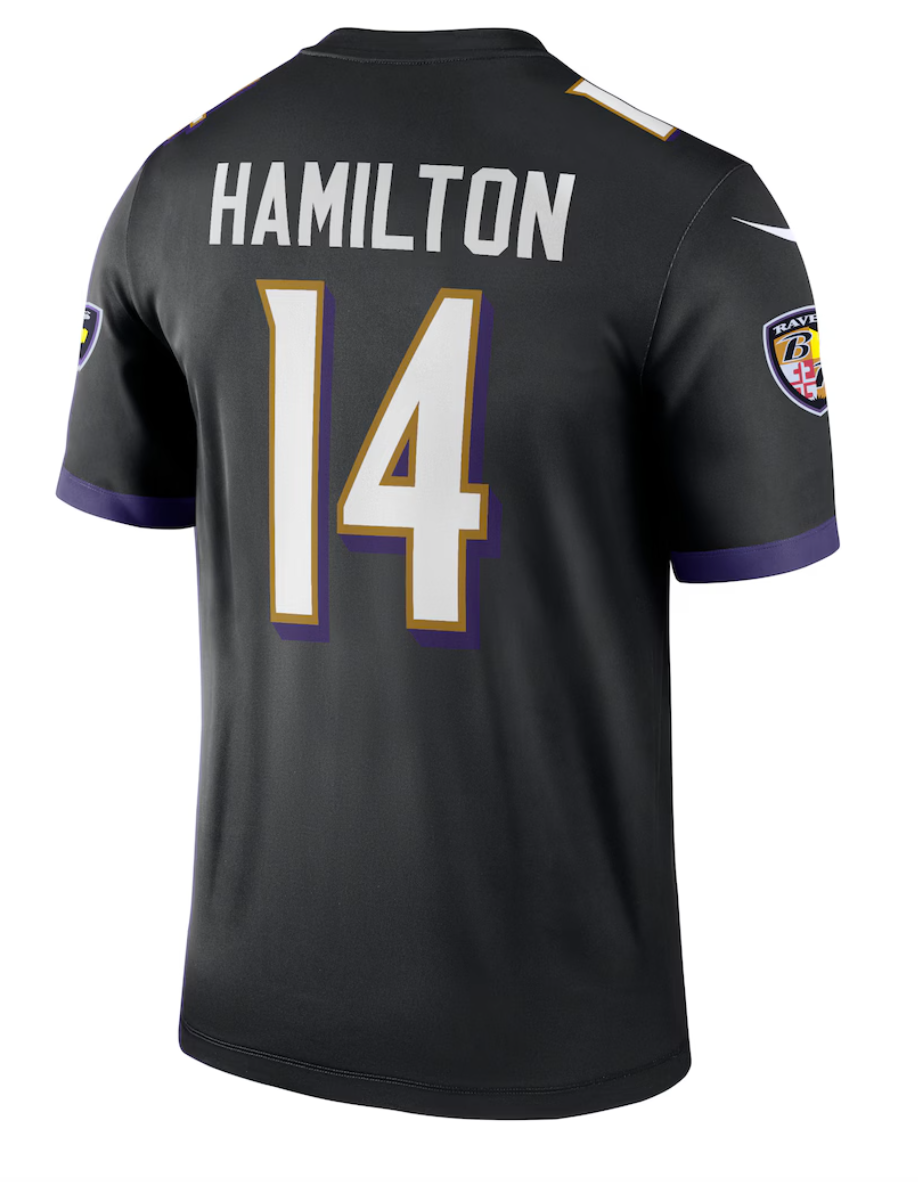 Baltimore Ravens Hamilton Black Jersey