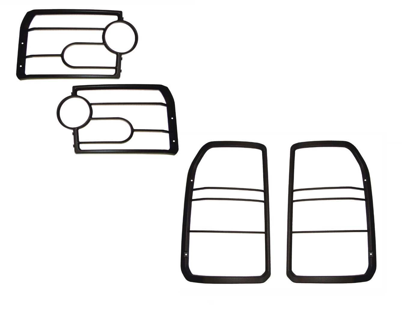 Land Rover LR3 Headlight Britpart Front Light Guards Set For Land Rover ...