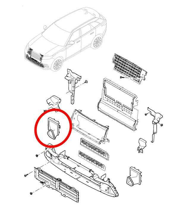 LR137976 - Deflector - Air - Radiator - Genuine Land Rover | LR Parts
