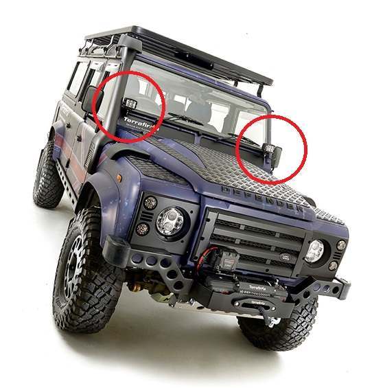 TF7220 - Terrafirma Spot Light Mounting Brackets for Land Rover ...